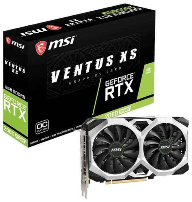 видеокарта MSI GeForce RTX 2060 SUPER VENTUS XS C OC 1665MHz PCI-E 3.0 ...